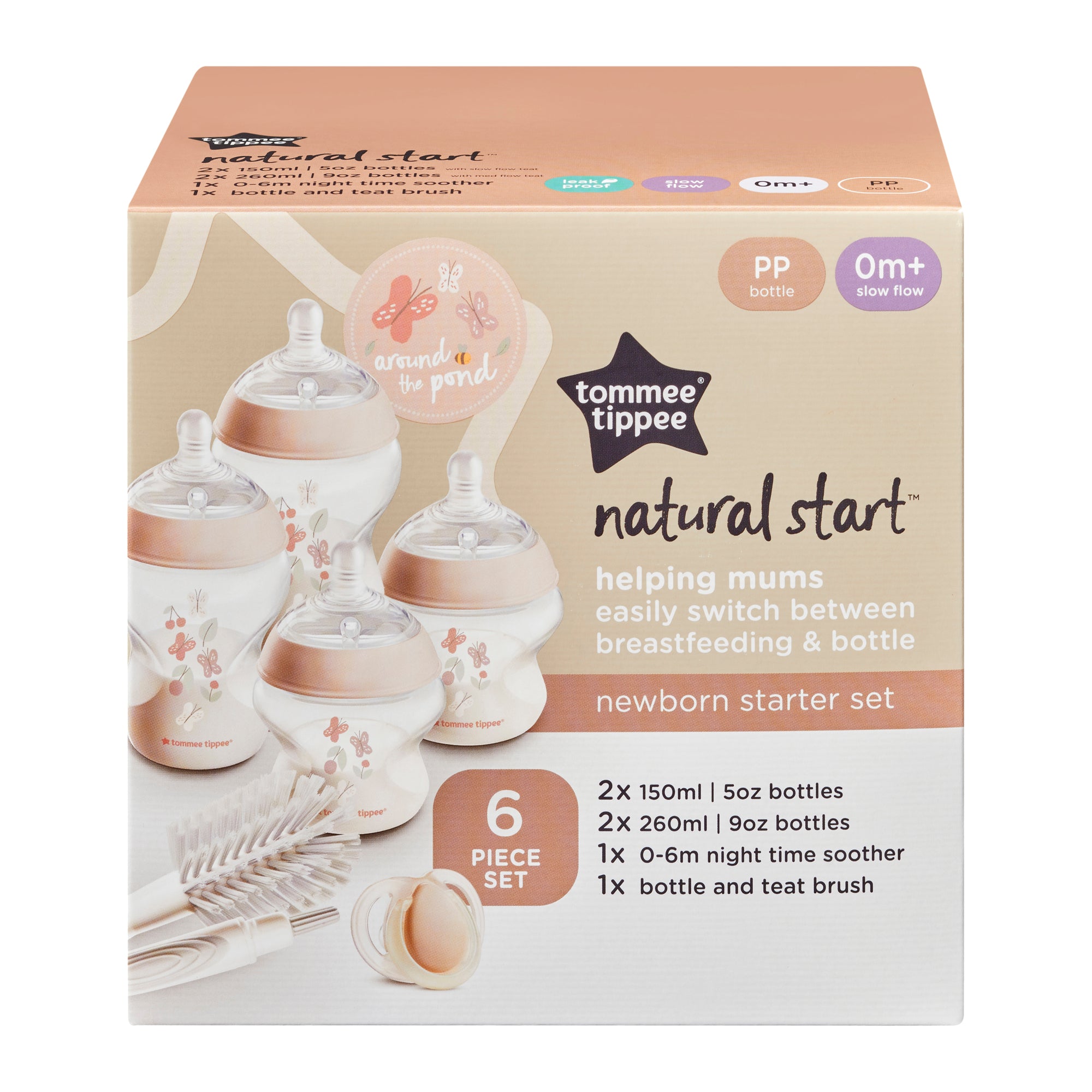 Tommee Tippee Natural Start Decor PP Bottle Newborn Girl Set (Pink) – Kiddy Palace