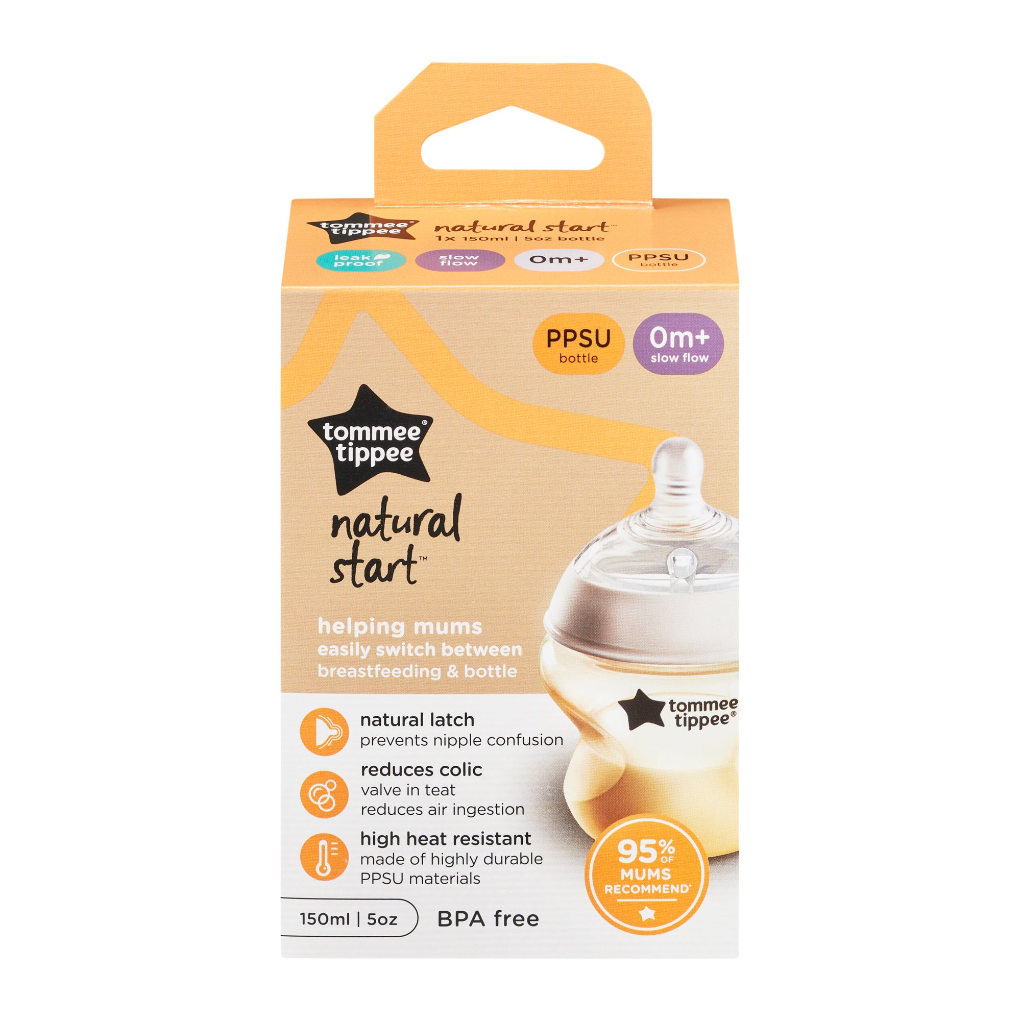 Tommee Tippee Natural Start PPSU Bottle with S Soft Teat 150ml – Kiddy Palace