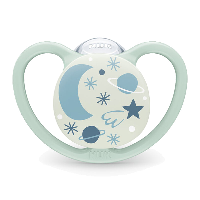 NUK Space Night Silicone Soother Pacifier 1pc/box (6-18mth) – Kiddy Palace